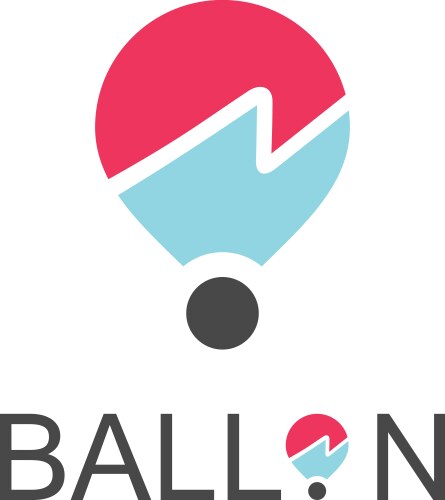 World air balloon logo Royalty Free Vector Image