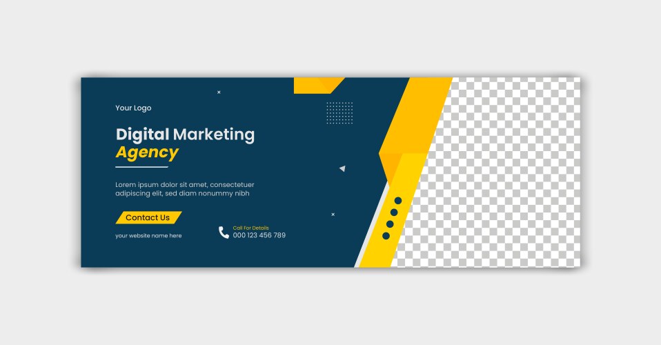 Digital marketing facebook cover banner template Vector Image