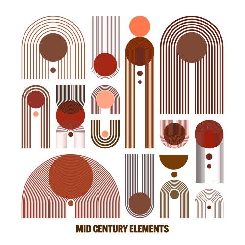 Seamless abstract mid century modern pattern Vector Image