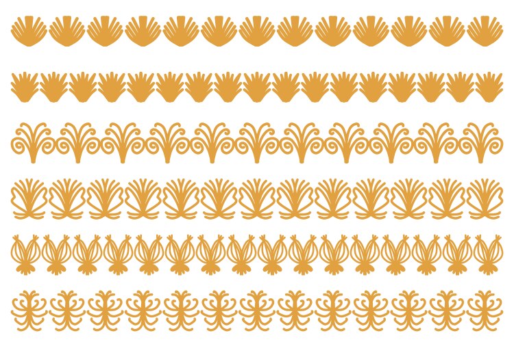 Decorative ornament border design set Royalty Free Vector