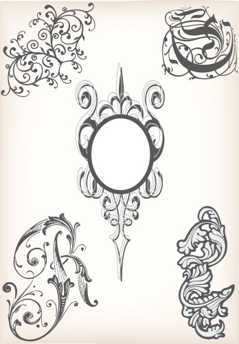 Decorative elements Royalty Free Vector Image - VectorStock