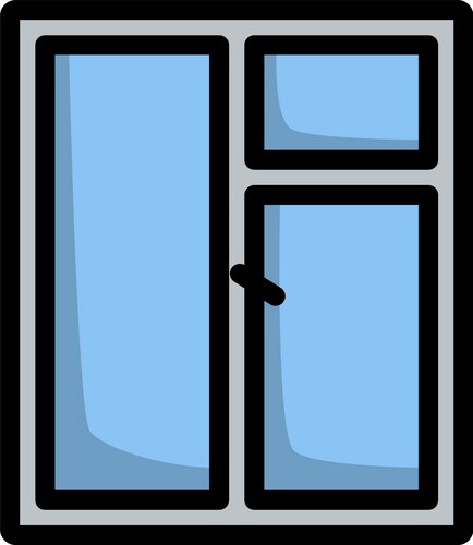 Icon of closed window frame Royalty Free Vector Image