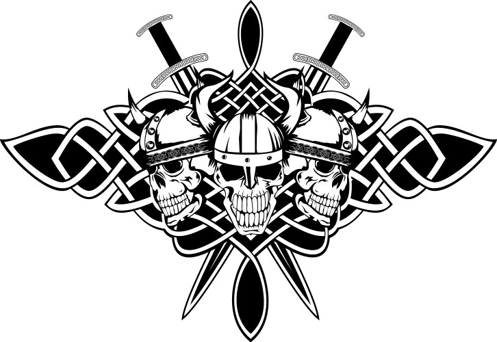 Skull in toque and crossed ladles Royalty Free Vector Image