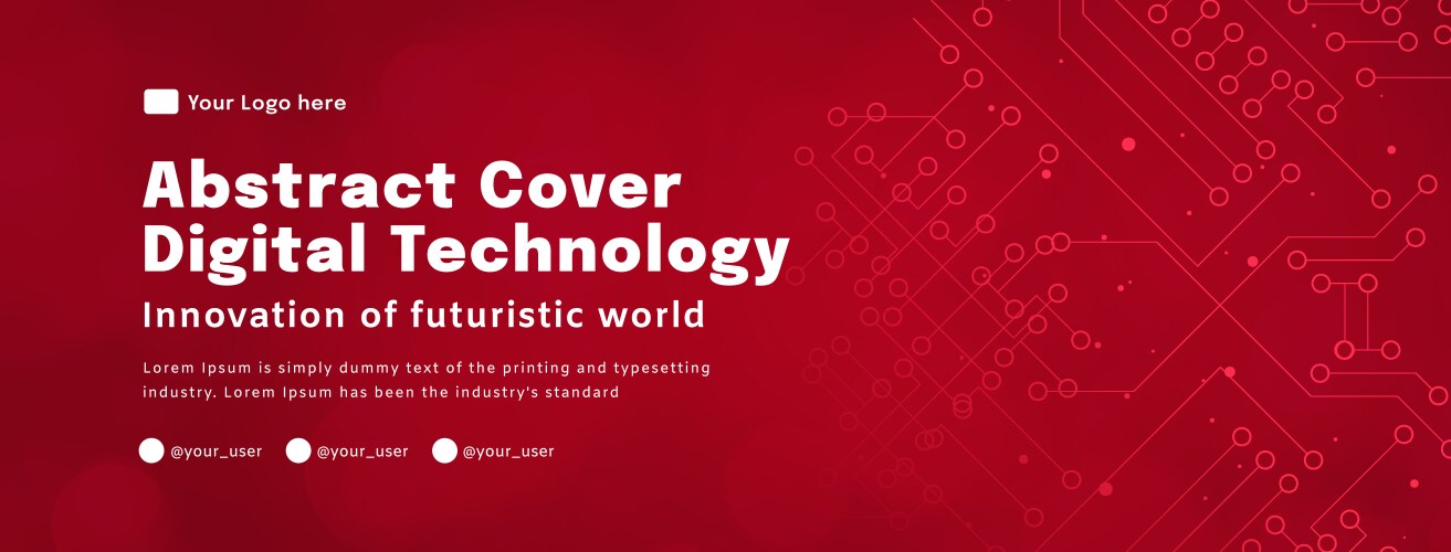 Digital technology poster cover world map space Vector Image