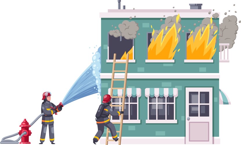 Cartoon firefigher Royalty Free Vector Image - VectorStock