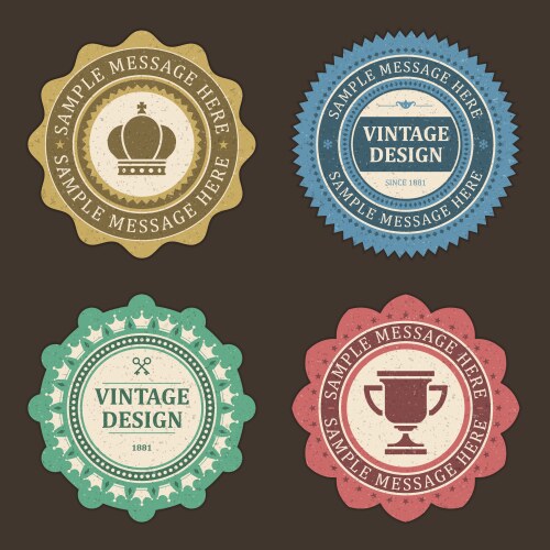Vintage stickers and labels Royalty Free Vector Image