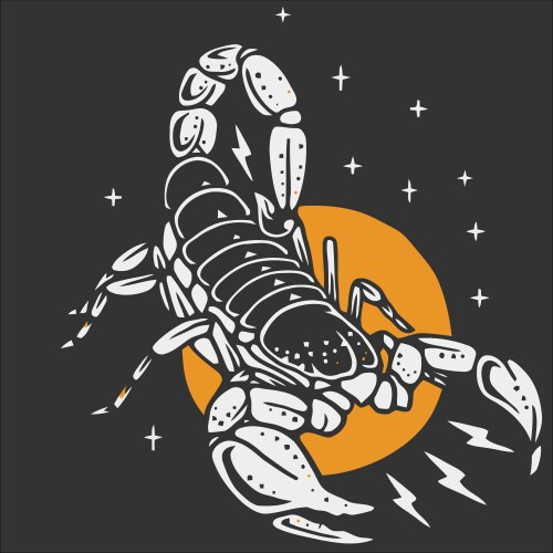 Traditional scorpion tattoo flash Royalty Free Vector Image