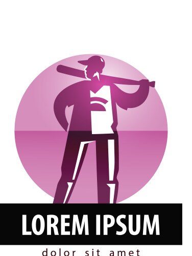 Weightlifting sports logo design Royalty Free Vector Image