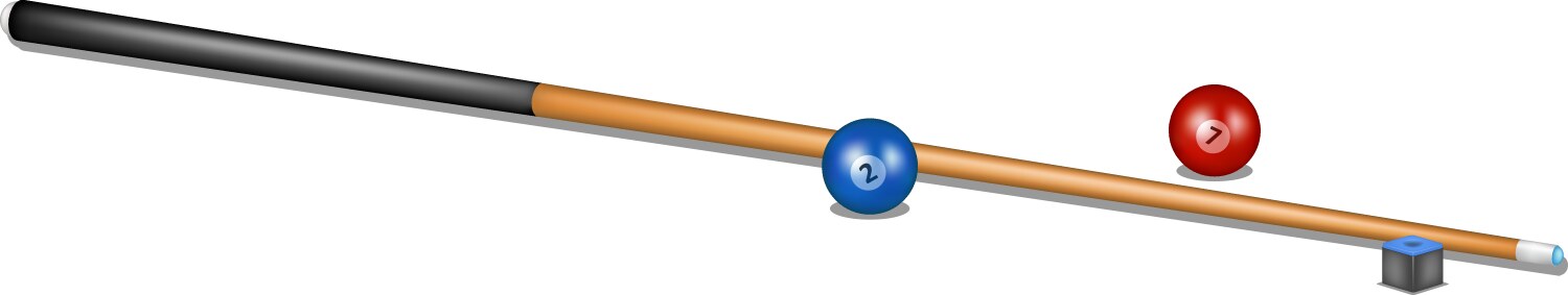 Realistic billiard snooker pool ball cue Vector Image