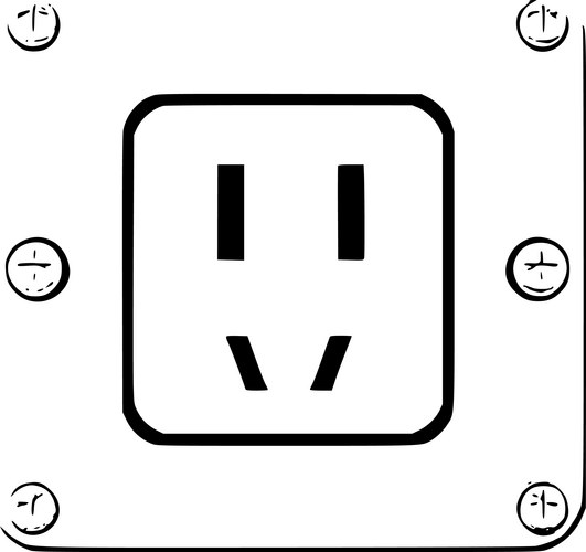 Power Socket Icon (59277192) – Royalty-Free Vector | VectorStock