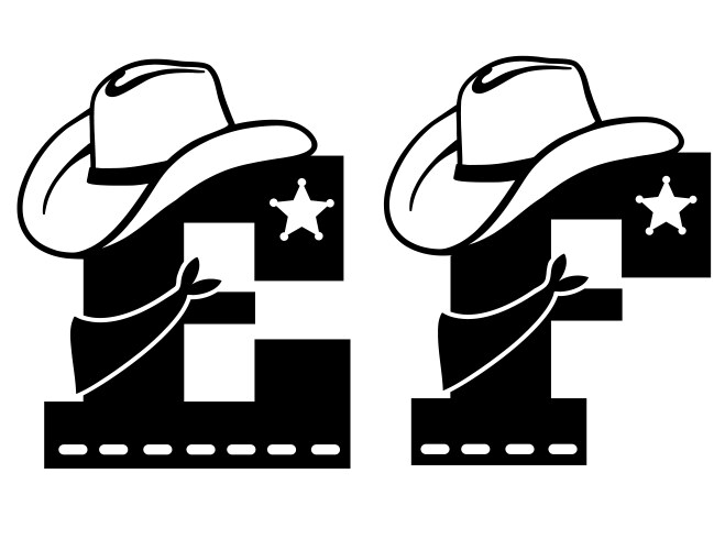 Black and White Alphabet Letter F Vector Images (over 36,000)