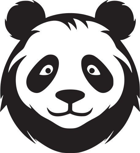 Panda - minimalist and simple silhouette Vector Image