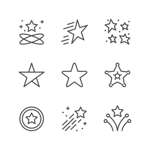 Star line icon Royalty Free Vector Image - VectorStock