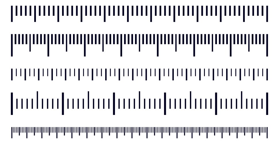 Metric imperial rulers centimeter and inch Vector Image