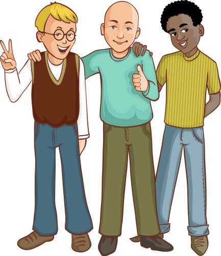 Family Cartoon Three Boys Vector Images (over 400)