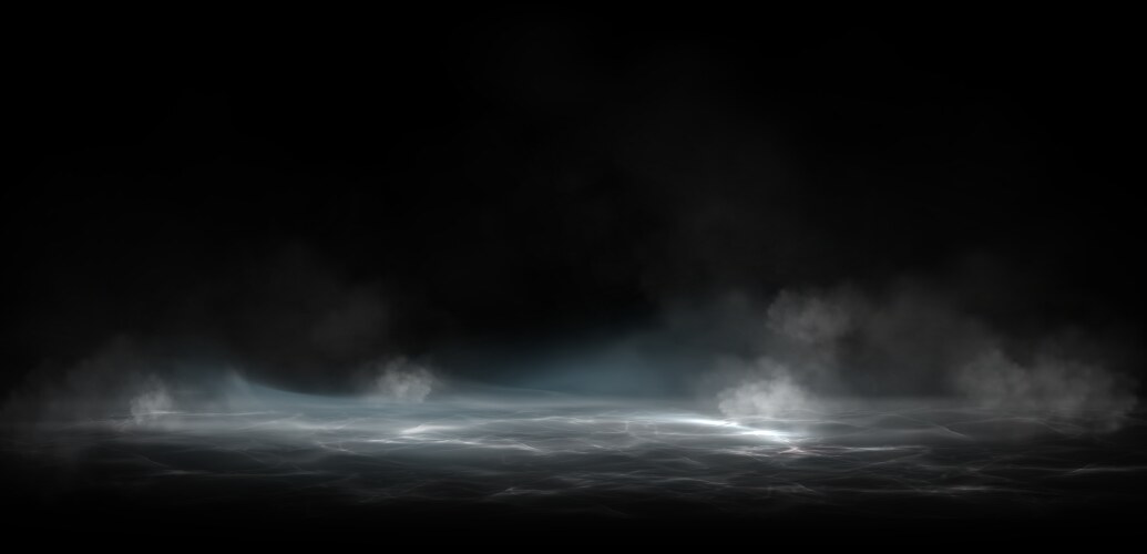 Circle frame with smoke on water surface Vector Image