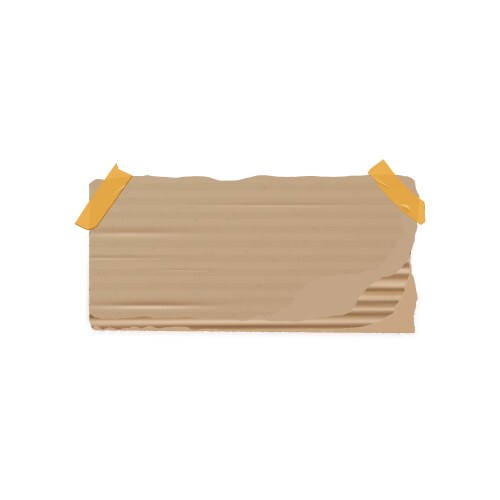Mockup of torn cardboard kraft paper Royalty Free Vector