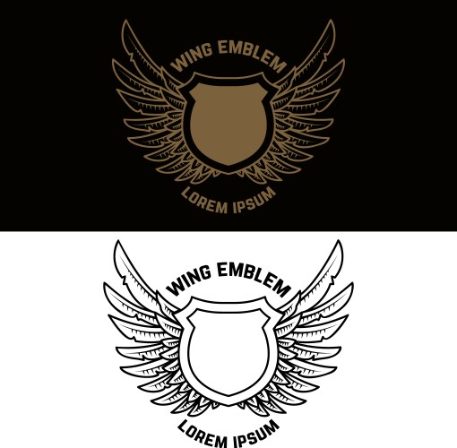 Winged insignia Royalty Free Vector Image - VectorStock