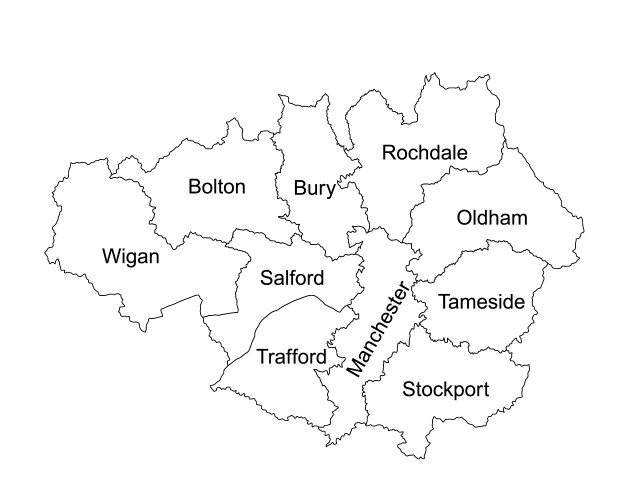 Map cumbria country england united kingdom Vector Image