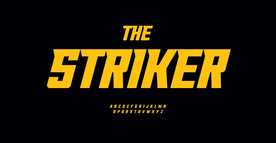 Bold high font tall cropped alphabet Royalty Free Vector