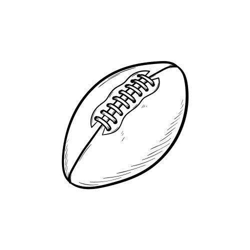 Hand drawing rugby ball design Royalty Free Vector Image