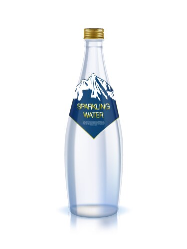 Sparkling water ad composition Royalty Free Vector Image