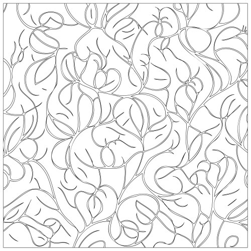 Floral vine pattern outline sketch Royalty Free Vector Image