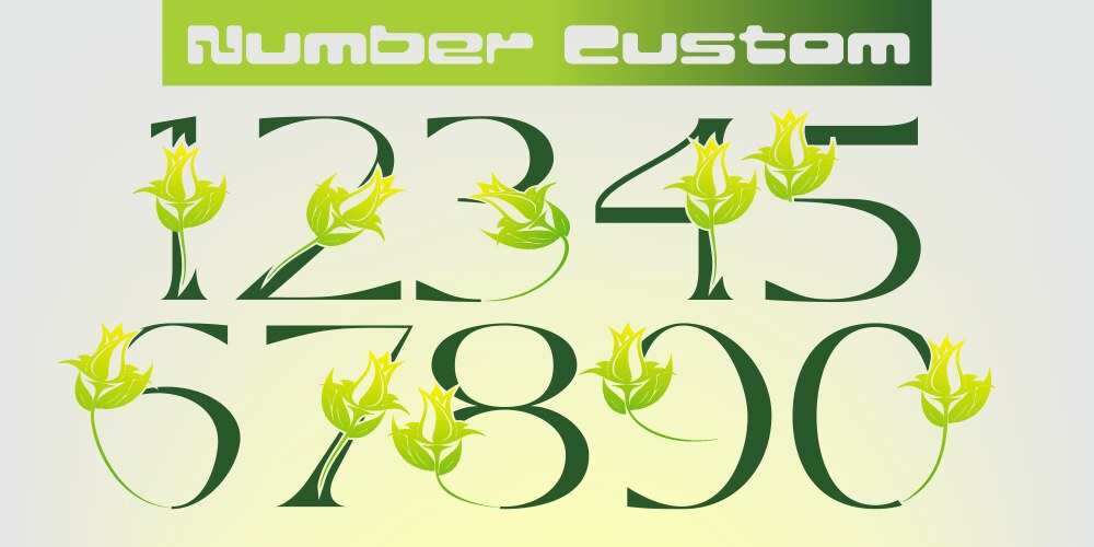Set numbers Royalty Free Vector Image - VectorStock
