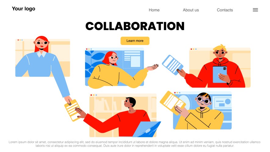 Collaboration Cartoon Vector Images (over 15,000)