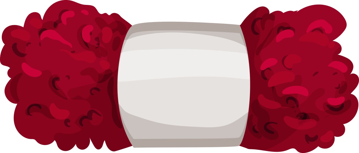 Roll yarn wool cartoon Royalty Free Vector Image