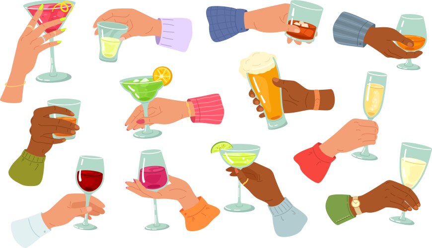 Alcohol borders Royalty Free Vector Image - VectorStock