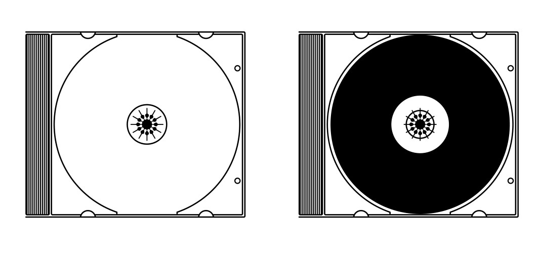 Music cd rom compact disc or dvd Royalty Free Vector Image