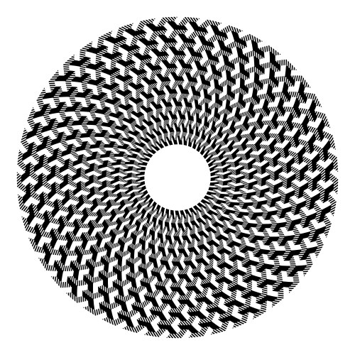 Abstract op art circle pattern with 3d effect Vector Image