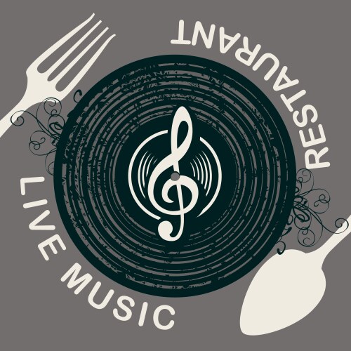 Menu restaurant with live music Royalty Free Vector Image