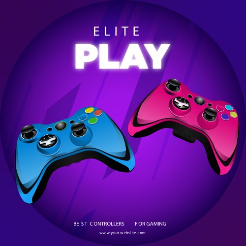 Banner design of game play Royalty Free Vector Image