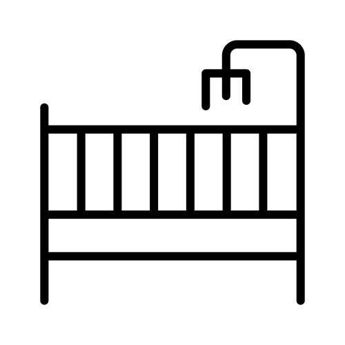 Cot outline Vector Images & Graphics for Commercial Use | VectorStock