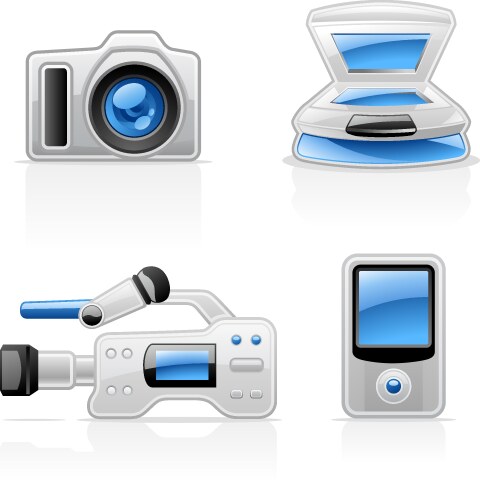 Equipment connect device router Royalty Free Vector Image