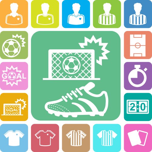 Kids soccer players child football player feet Vector Image