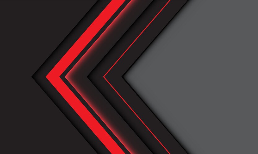 Abstract red arrow on gray design modern Vector Image