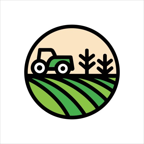Sustainable agriculture logo Royalty Free Vector Image