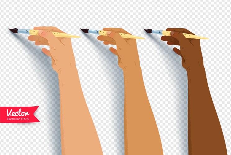 Kids creative workshop hands create painting Vector Image