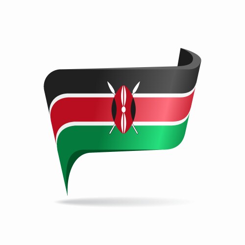 Kenyan flag wavy abstract background Royalty Free Vector