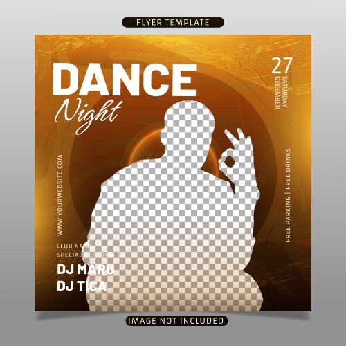 Party dance club flyer template Royalty Free Vector Image