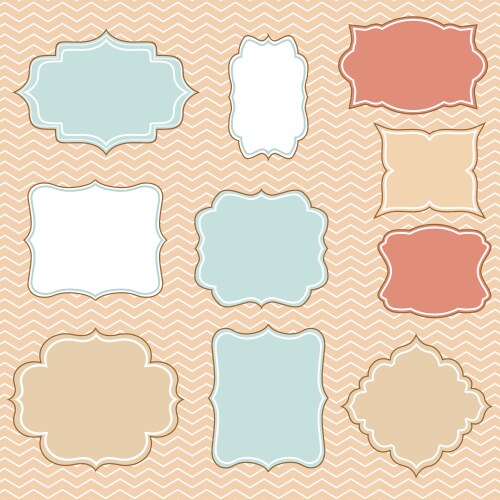 Vintage label frames old frame shapes decorative Vector Image