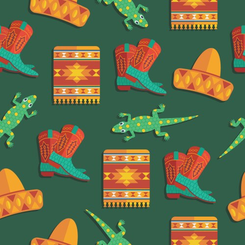 Seamless cowboy pattern Royalty Free Vector Image
