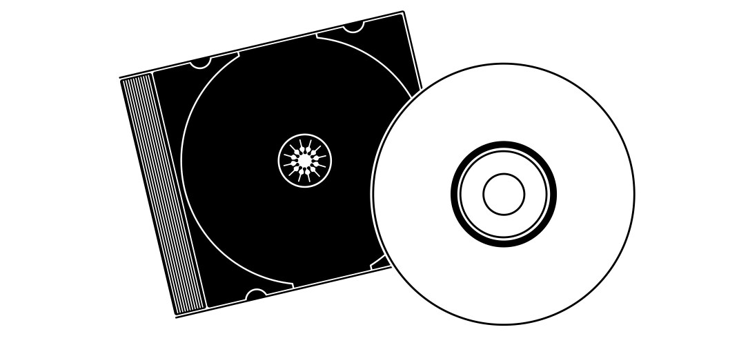 Music cd rom compact disc or dvd Royalty Free Vector Image