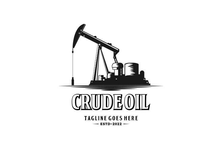 Oil Drilling Logo Industrial Oil And Gas Drilling Logo Design Vector