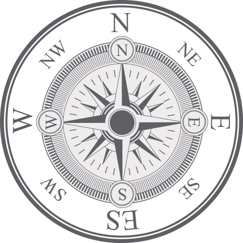 Vintage compass rose Royalty Free Vector Image