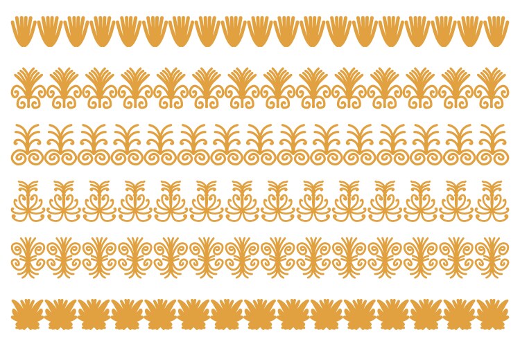 Decorative ornament border design set Royalty Free Vector