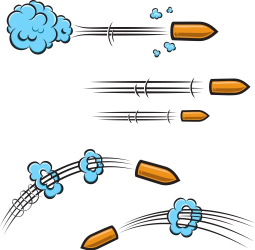 Set of comic style action effects speed lines Vector Image